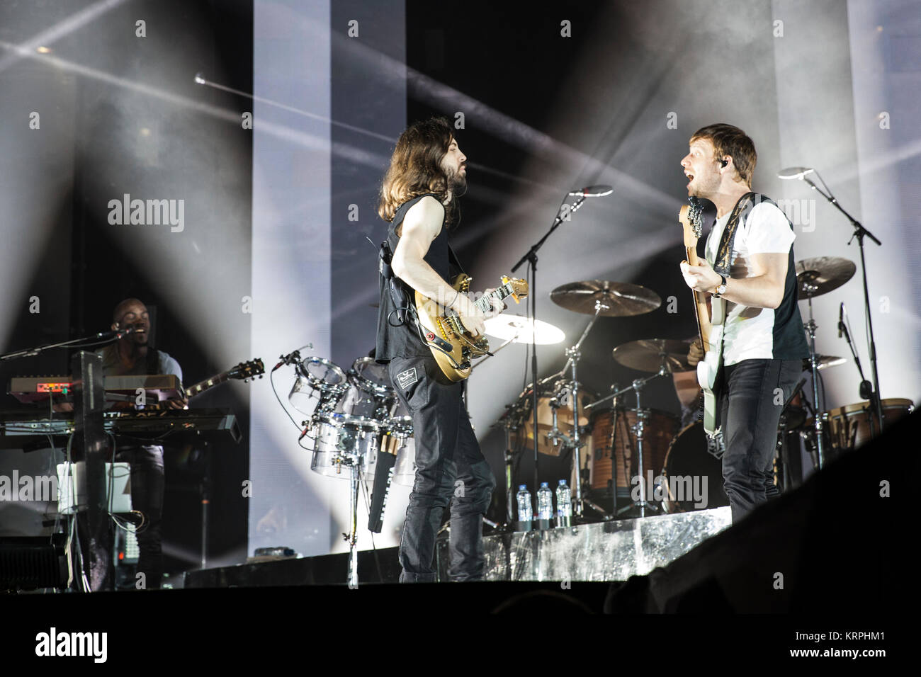 The American rock band Imagine Dragons performs a live concert at Forum ...