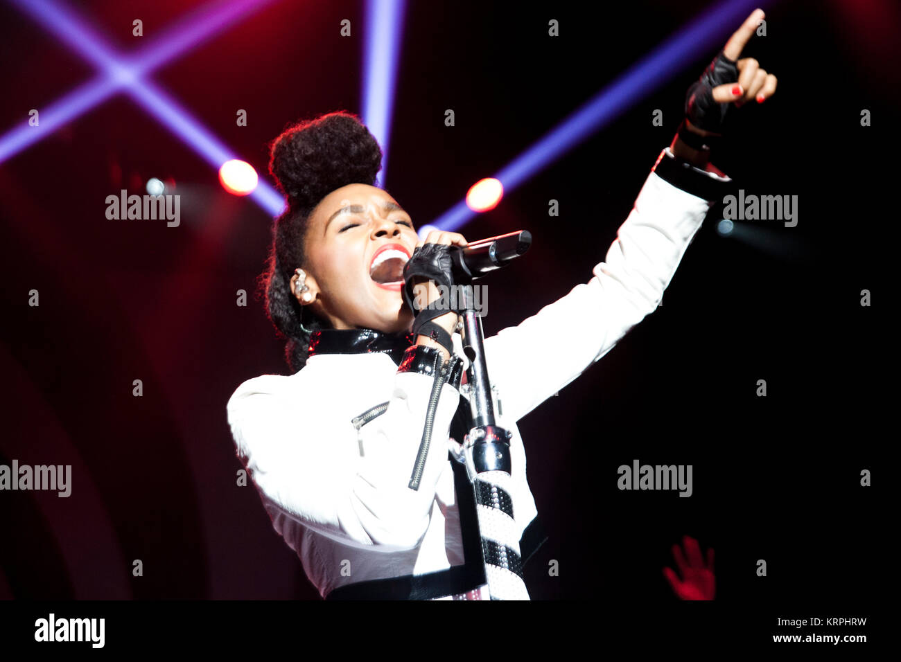 The American soul and R&B singer-songwriter Janelle Monáe performs a ...