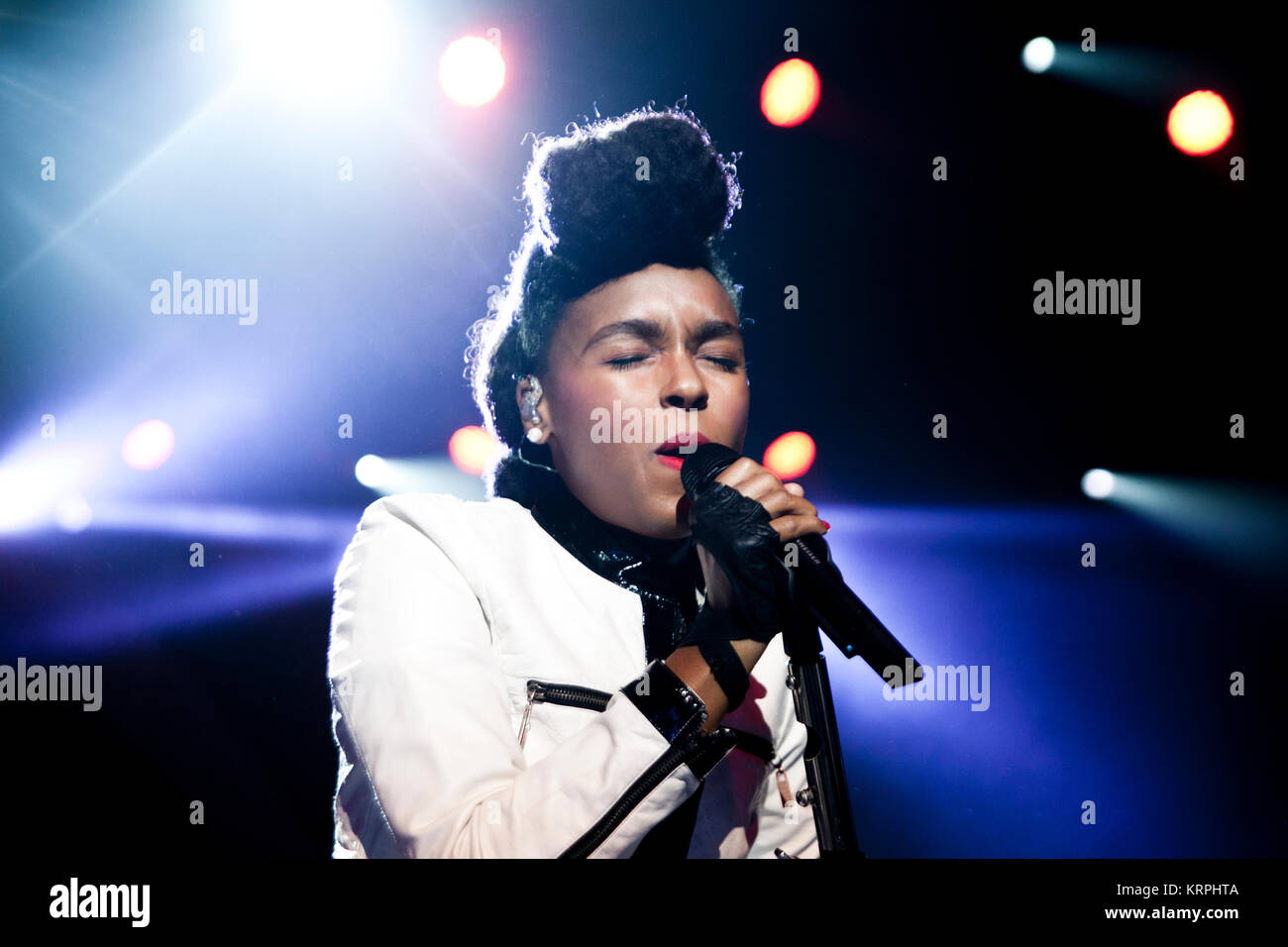 The American soul and R&B singer-songwriter Janelle Monáe performs a ...