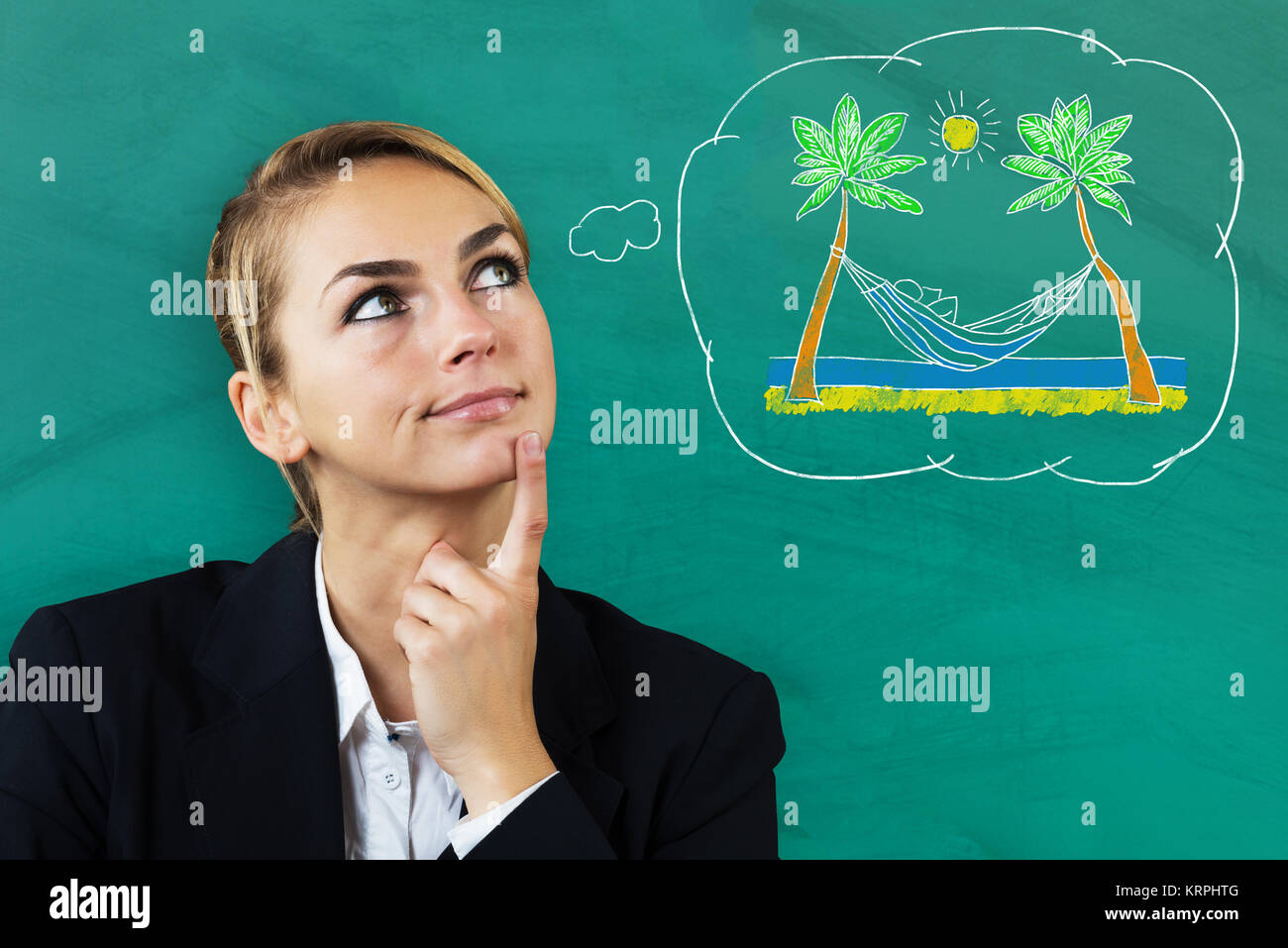 Thoughtful Young Businesswoman Looking Up Stock Photo - Alamy Thoughtful Young Businesswoman Looking Up Stock Photo - Alamy