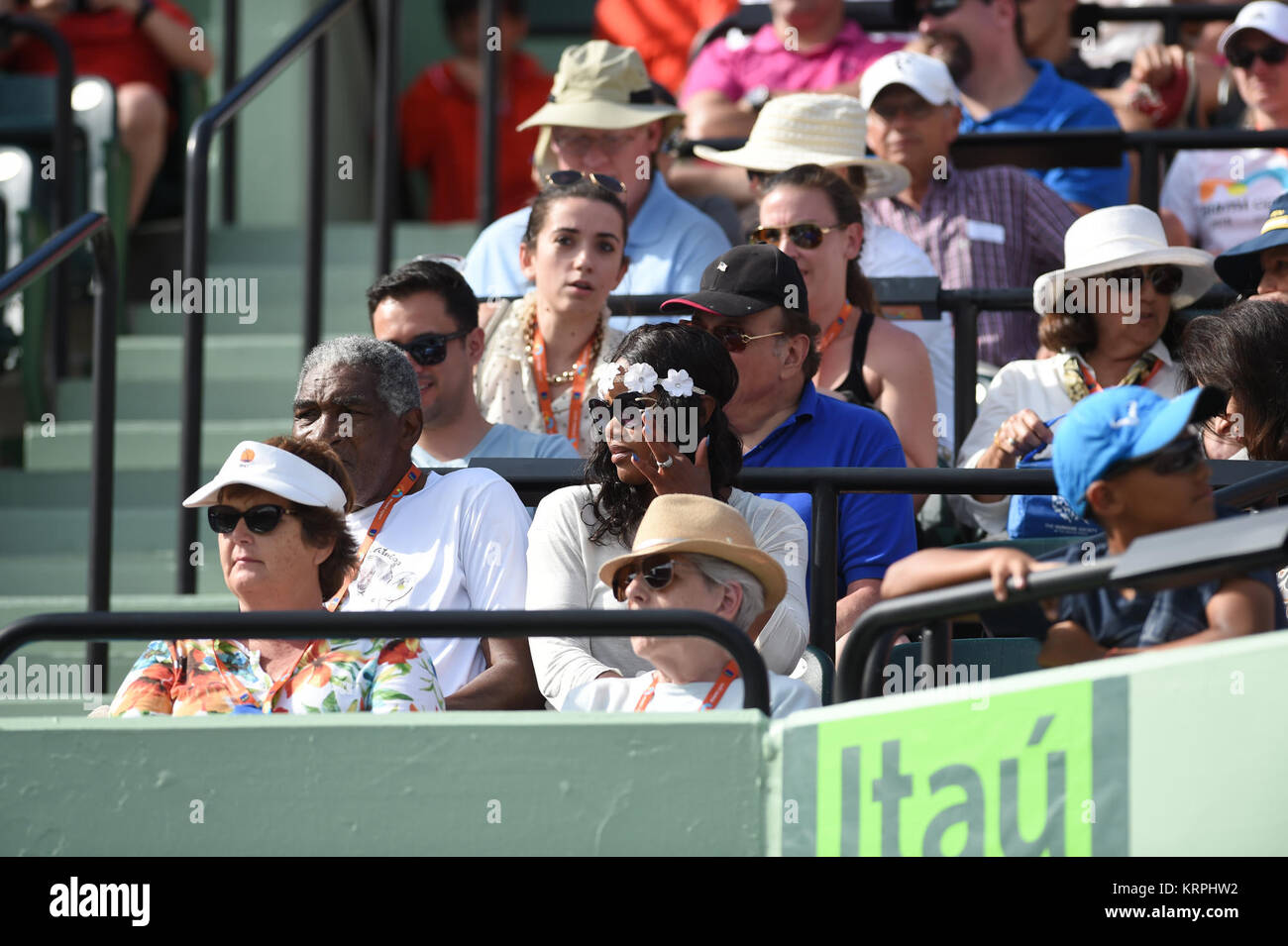 KEY BISCAYNE, FL - MARCH 27: Richard Williams, Lakeisha Graham is ...