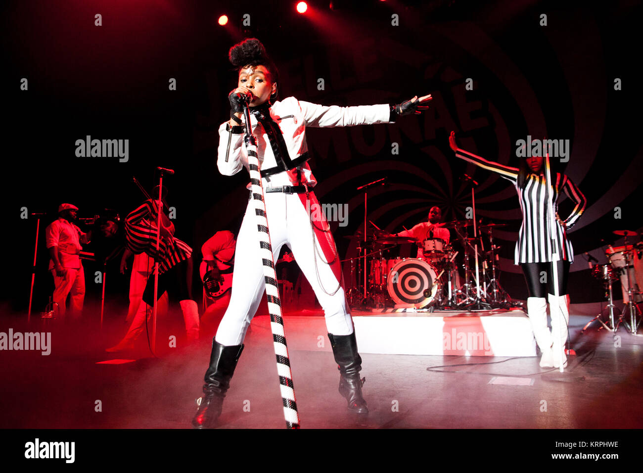 The American soul and R&B singer-songwriter Janelle Monáe performs a ...