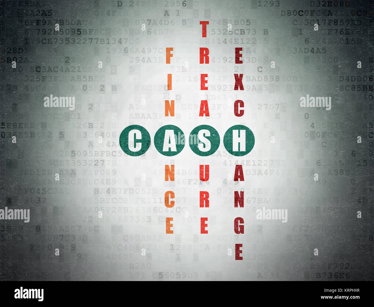 Currency concept: Painted green word Cash in solving Crossword Puzzle ...