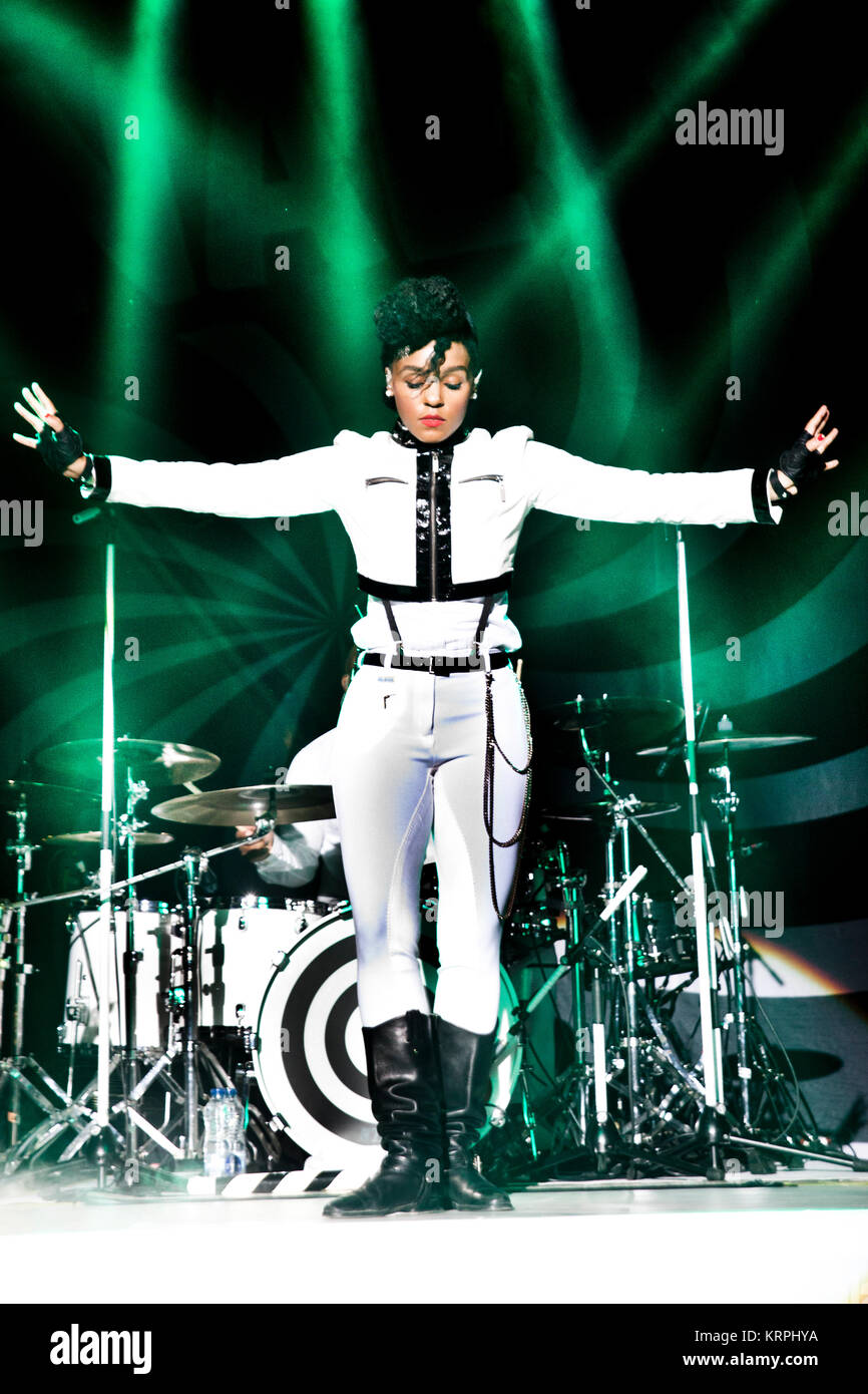 The American soul and R&B singer-songwriter Janelle Monáe performs a ...