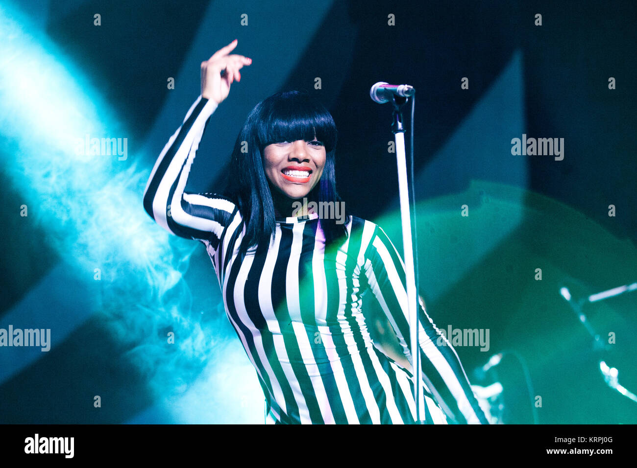 The American soul and R&B singer-songwriter Janelle Monáe performs a ...