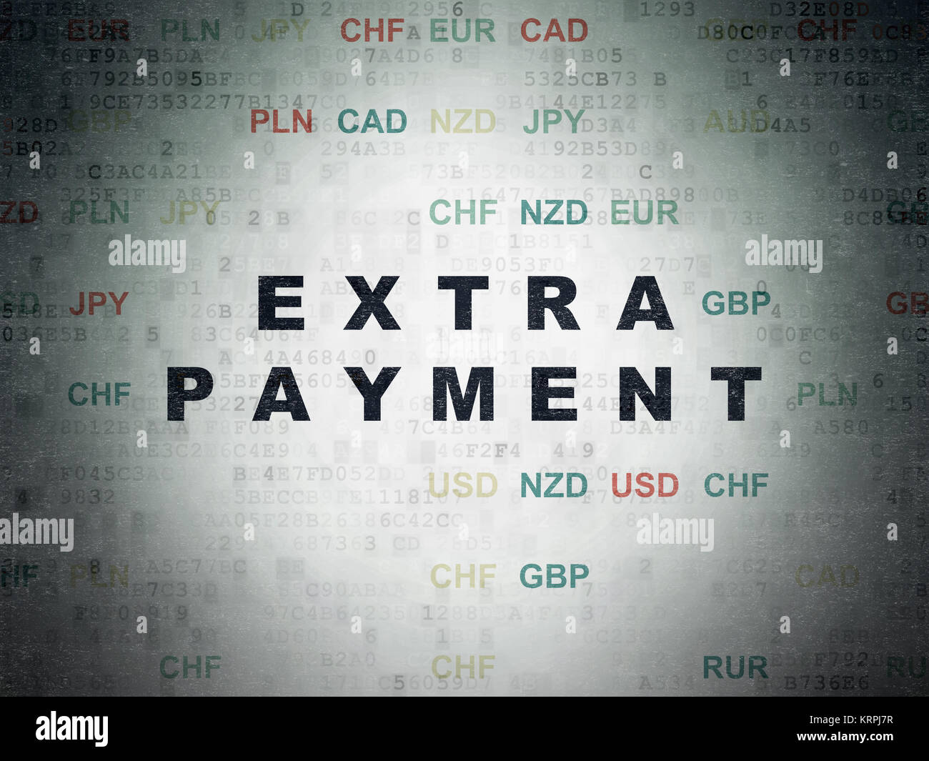 Currency concept: Painted black text Extra Payment on Digital Data ...