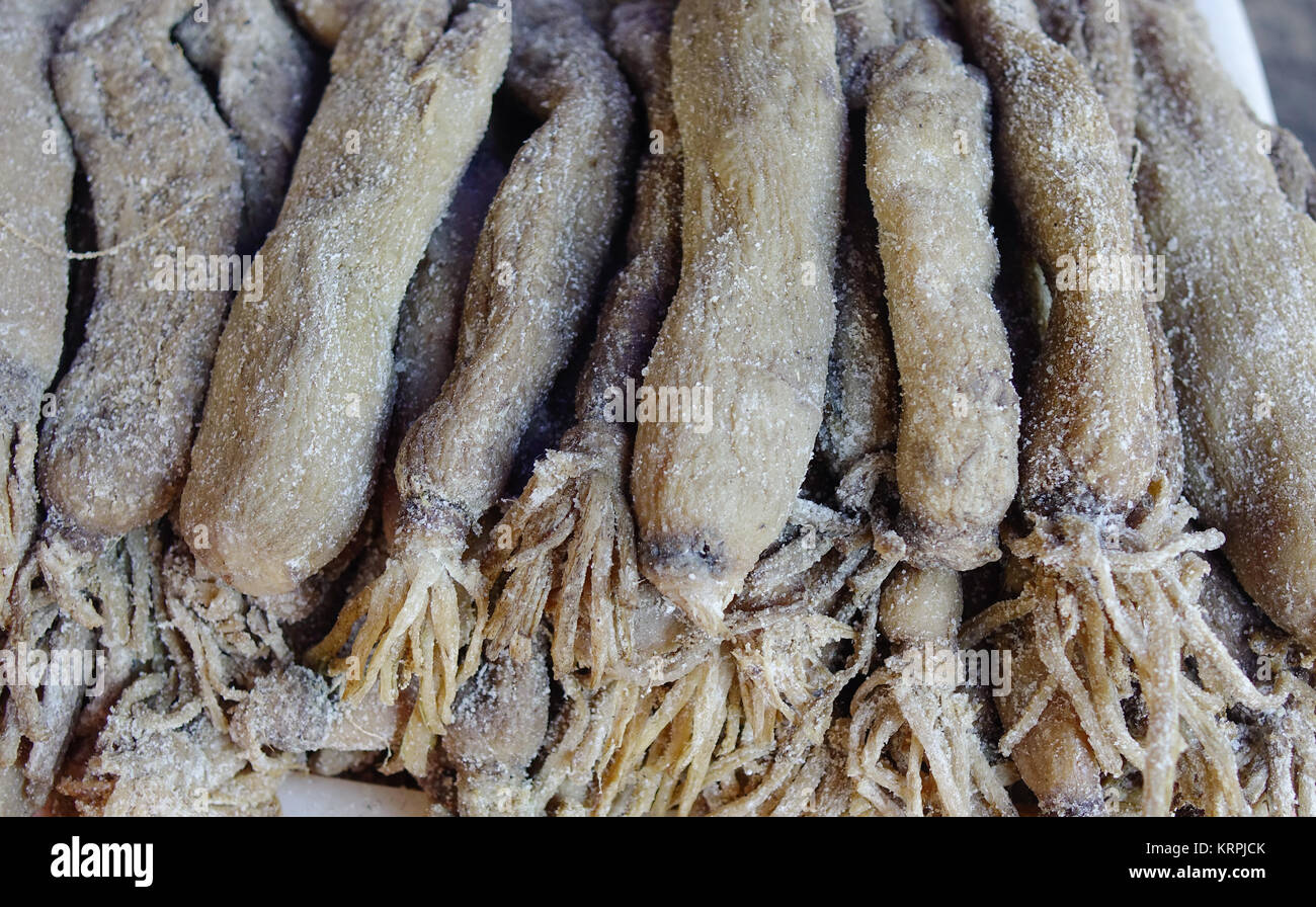Pickled radish (Chinese style) at a local market in Mekong Delta ...