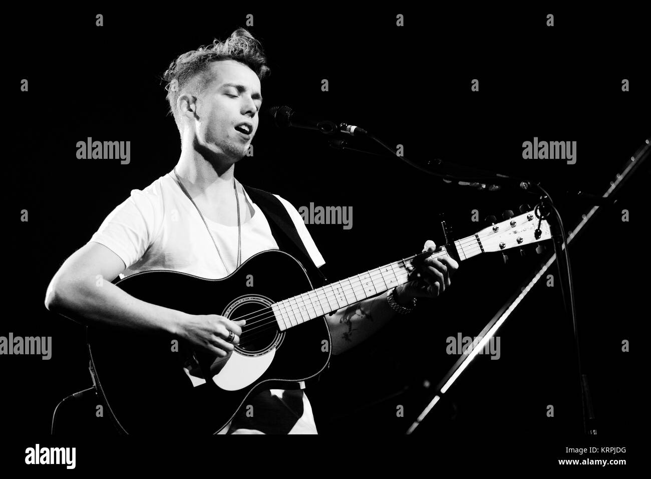 The Danish singer-songwriter and musician Mads Langer pictured at a ...