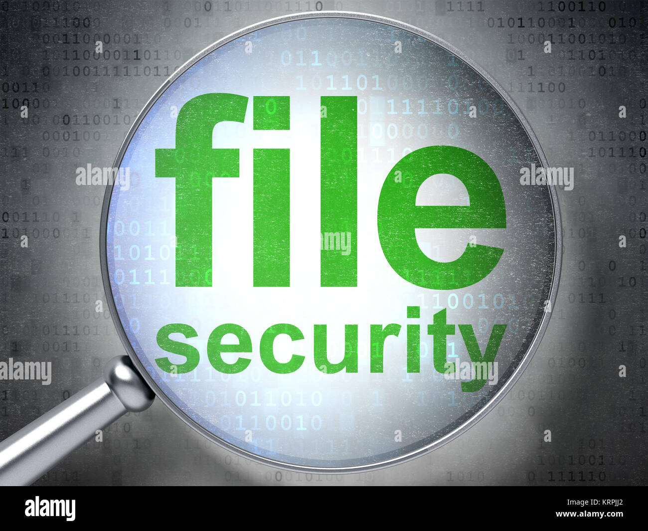 Privacy concept: magnifying optical glass with words File Security on ...