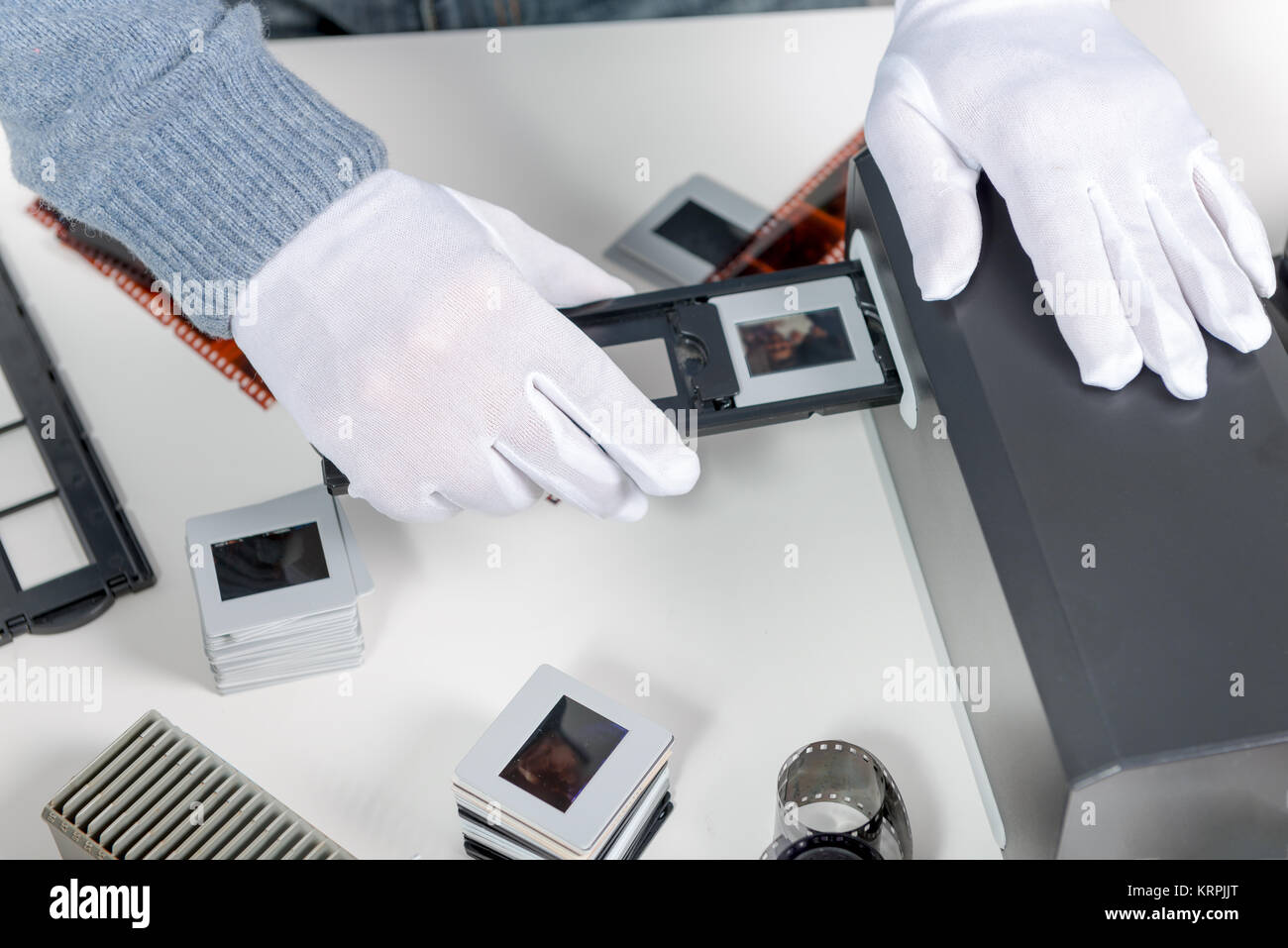 Scan slides and films to transform into a digital data Stock Photo - Alamy