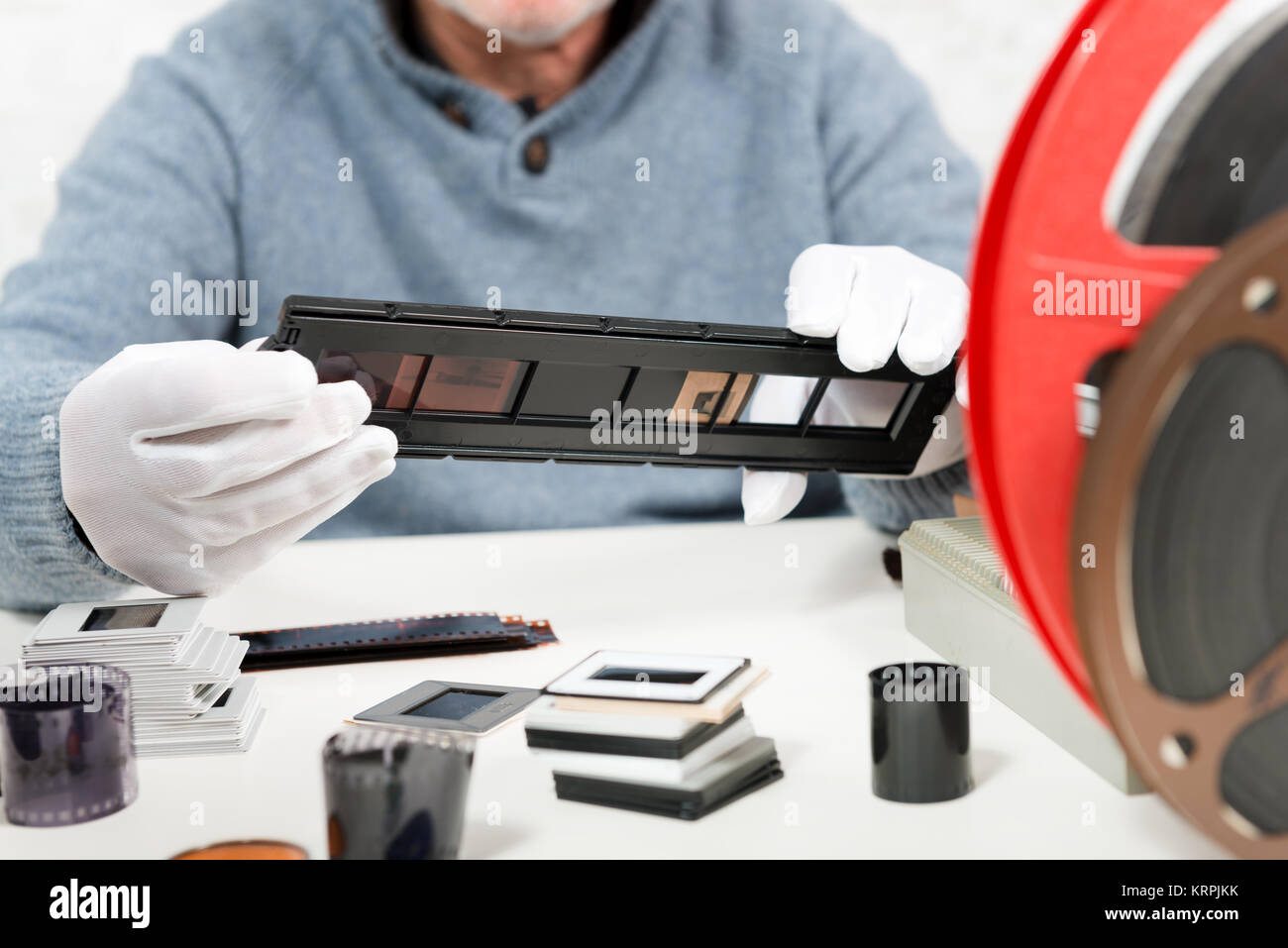 Scan slides and films to transform into a digital data Stock Photo - Alamy