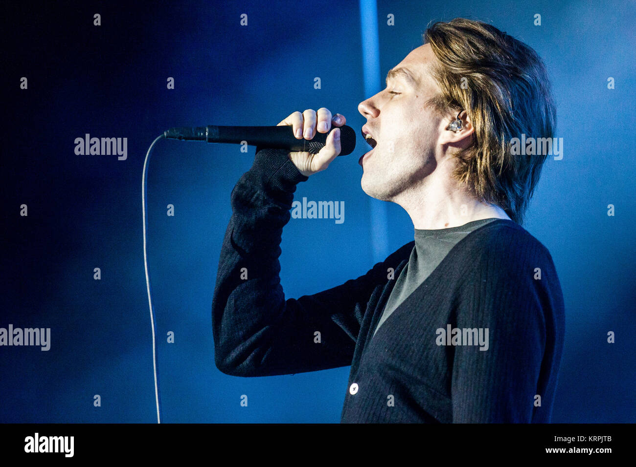 The Danish rock band Mew performs a live concert at the Orange Stage at ...