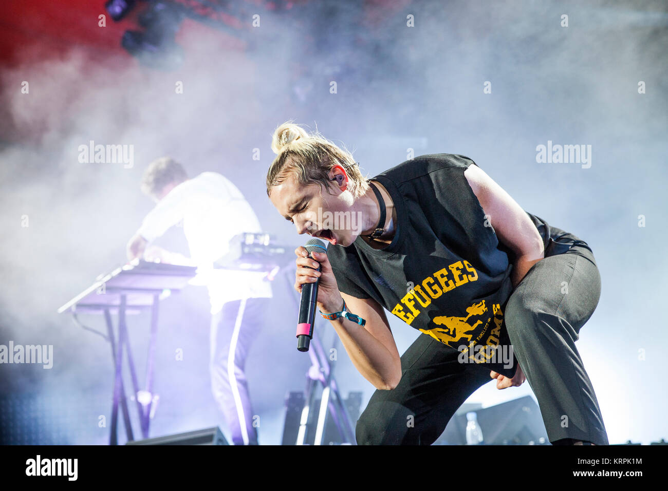 The Danish singer, songwriter and musician MØ performs a live concert ...