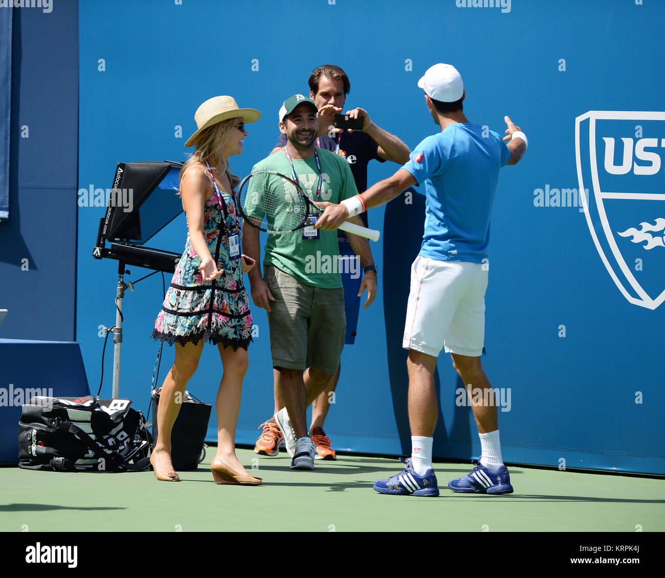 FLUSHING MEADOWS, NY - AUGUST 28: Actress Jennifer Alden is surprised ...