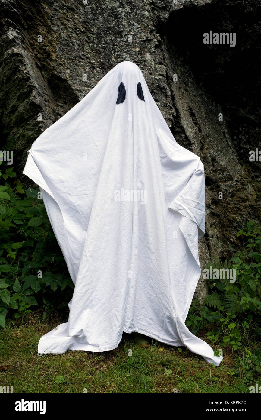 Ghost covered in white hi-res stock photography and images - Alamy