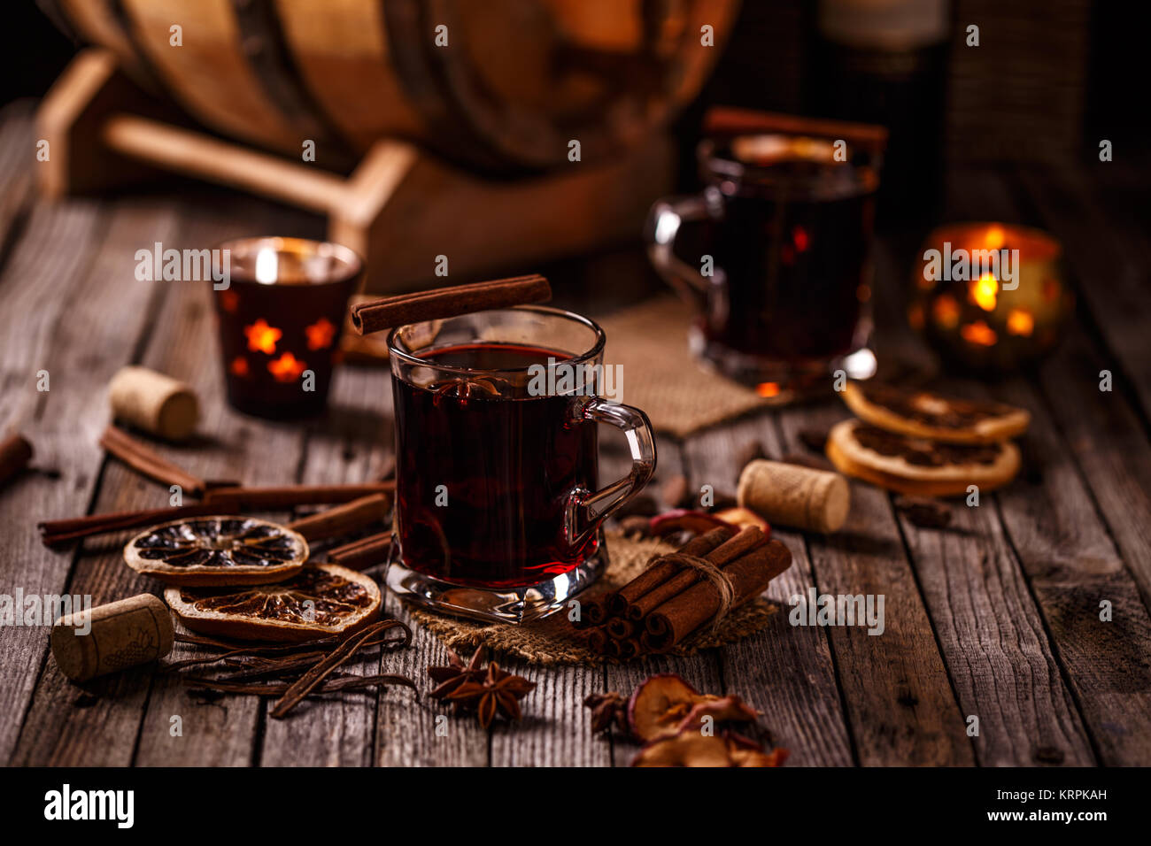 Hot Mulled wine Stock Photo - Alamy