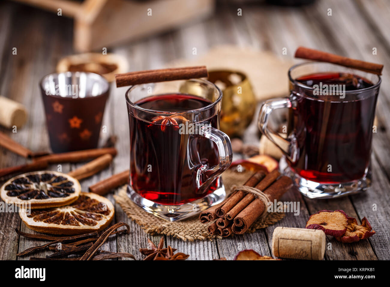 Hot Mulled wine Stock Photo - Alamy