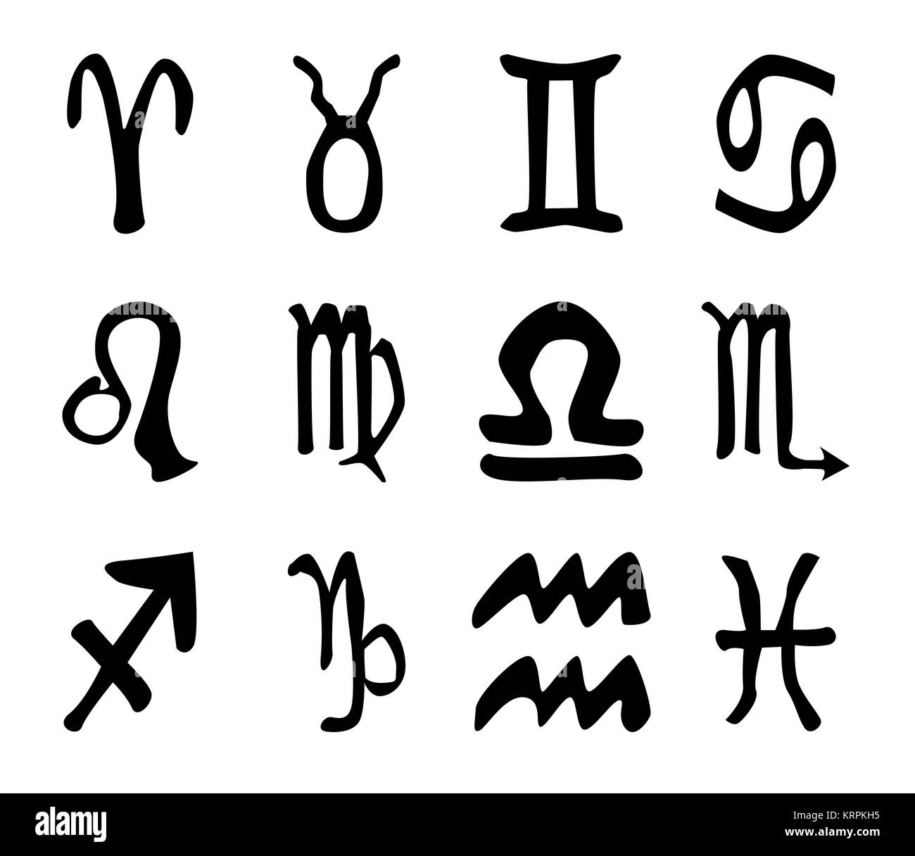 Sun Sign Silhouettes Stock Photo - Alamy