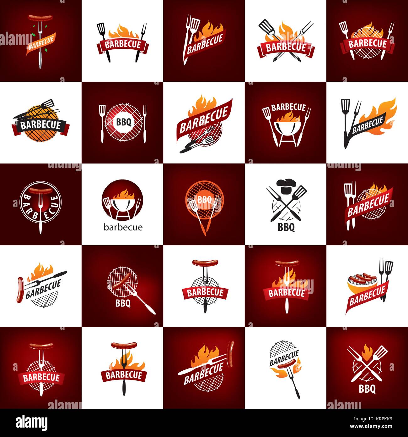Barbecue party logo Stock Vector Image & Art - Alamy