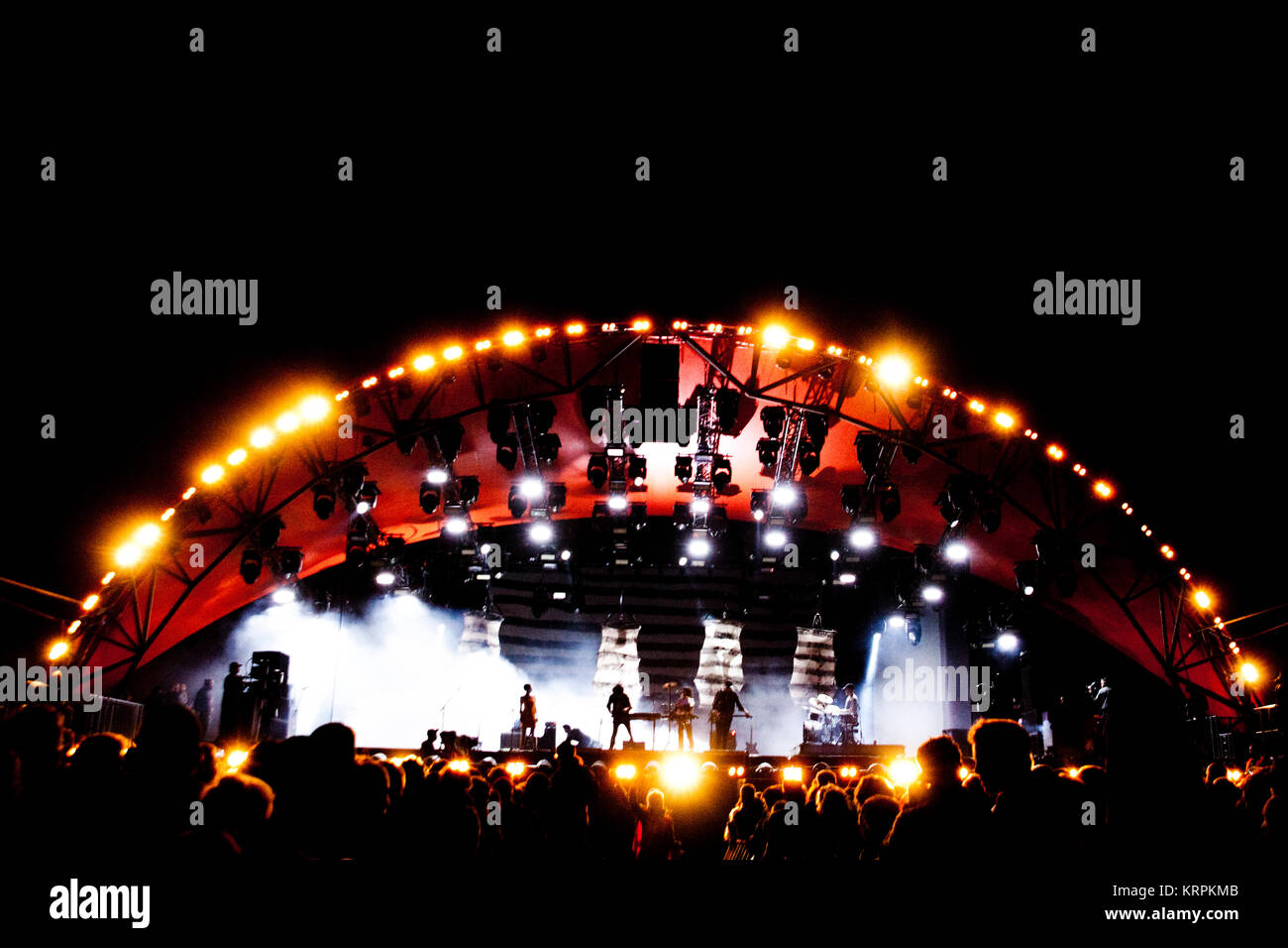 The stage area in front of the Orange Stage was static and full of ...