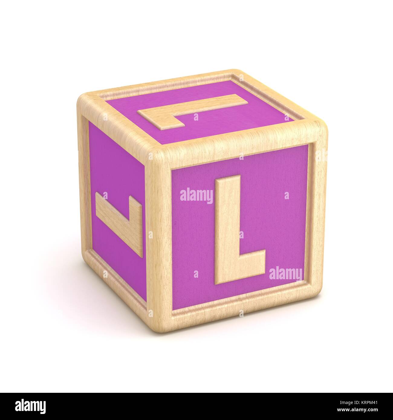 Letter L wooden alphabet blocks font rotated. 3D Stock Photo - Alamy