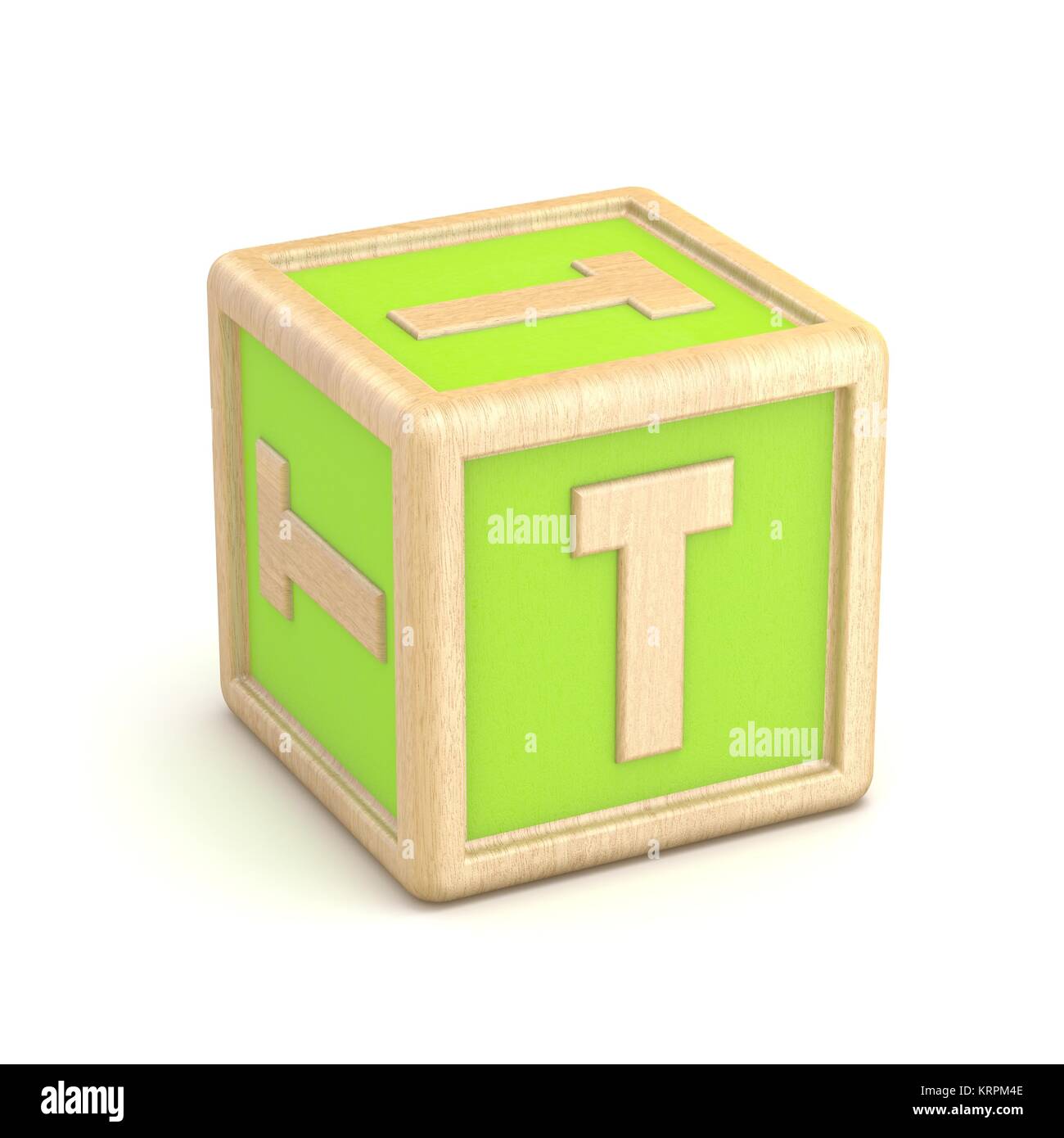 Letter T wooden alphabet blocks font rotated. 3D Stock Photo - Alamy