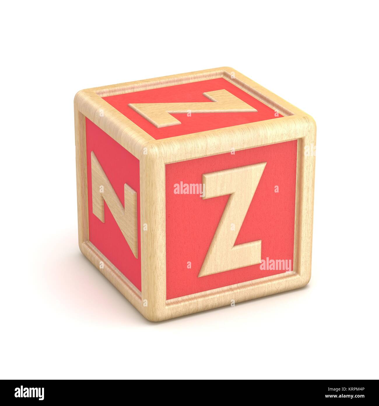 Letter Z wooden alphabet blocks font rotated. 3D Stock Photo - Alamy