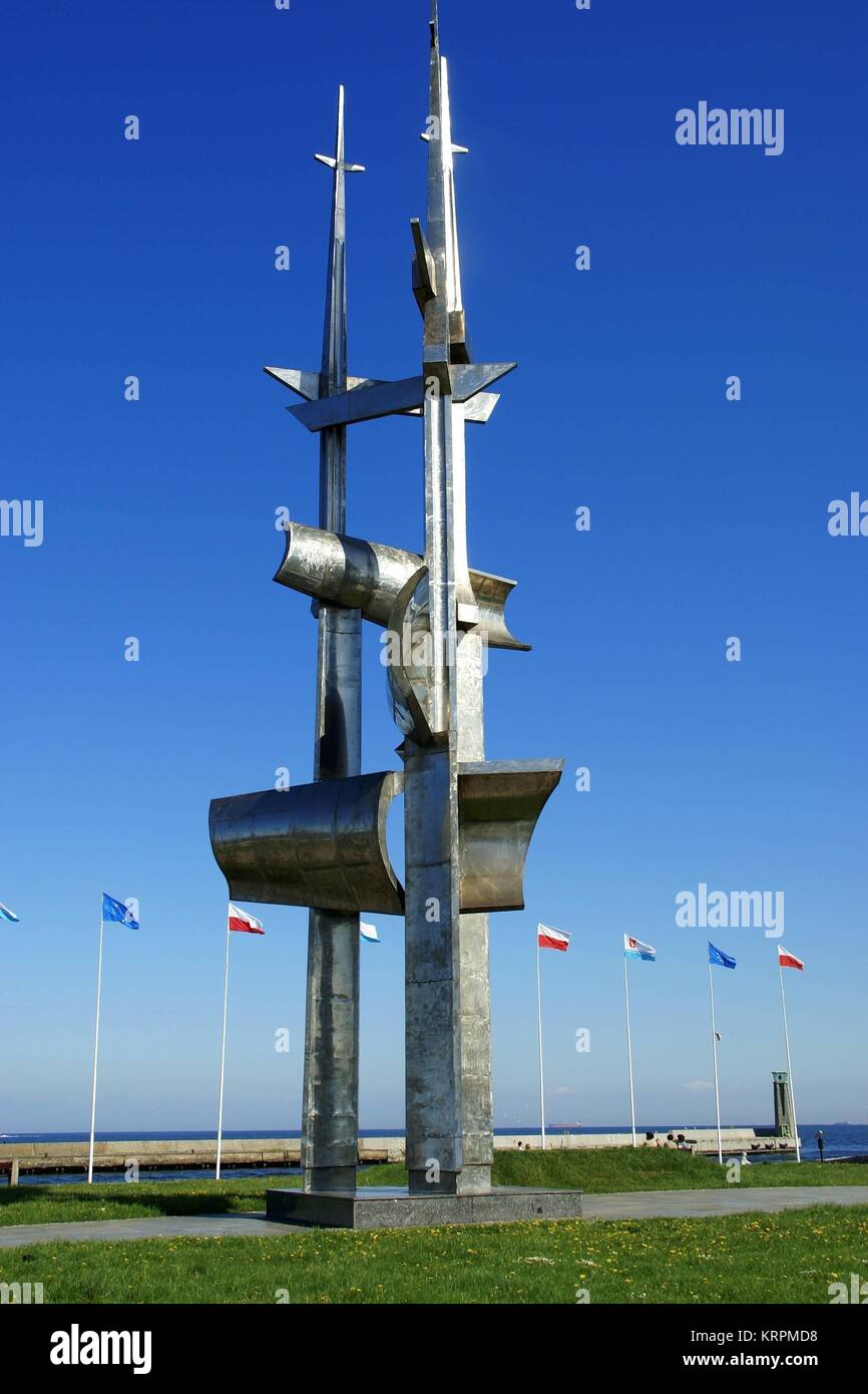 Sail Memorial Monument in Kosciuszko Square, Gdynia, city in Pomeranian ...