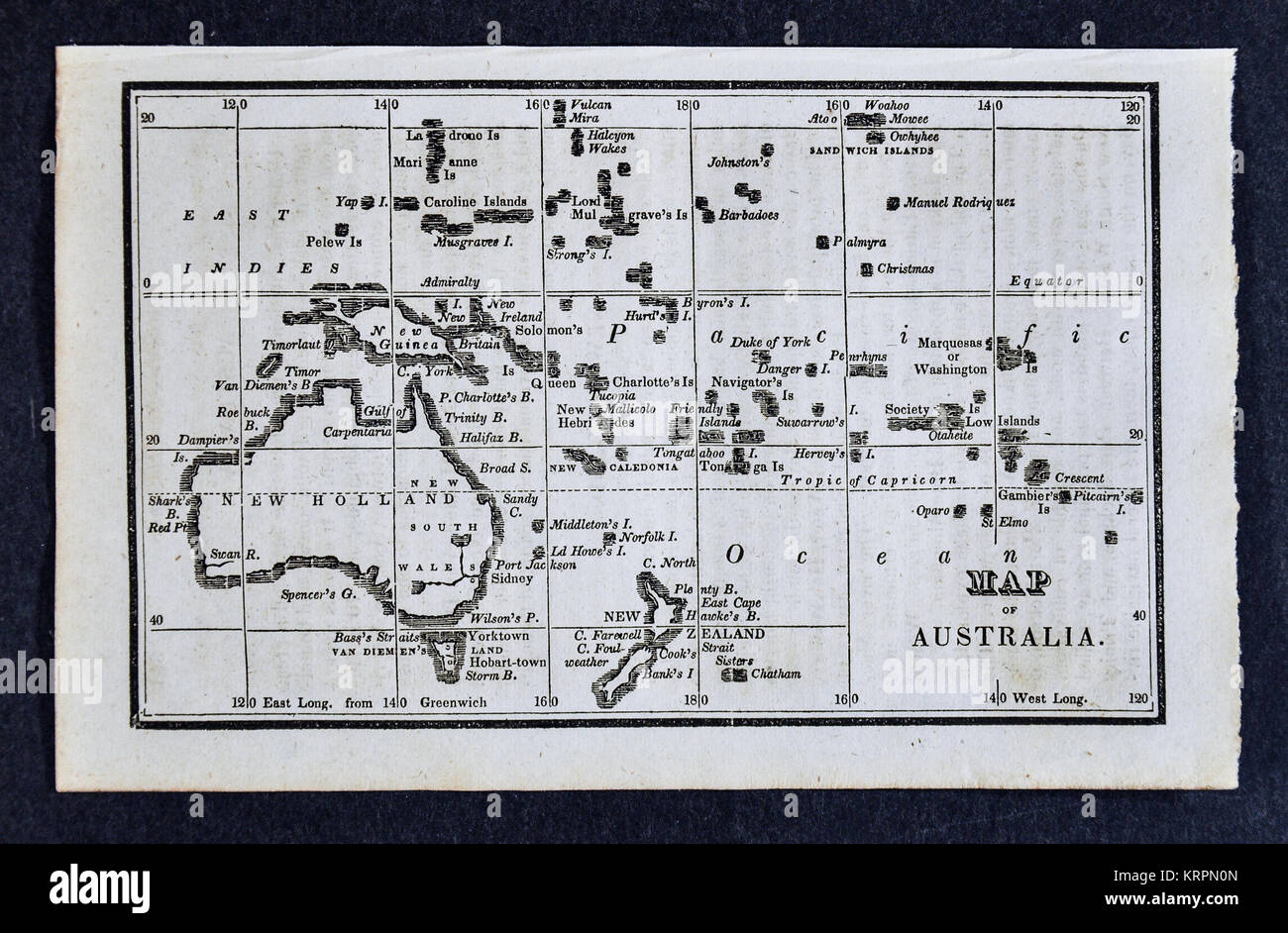 1830 Nathan Hale Map - Oceania Oceanica Australia New Zealand Borneo ...