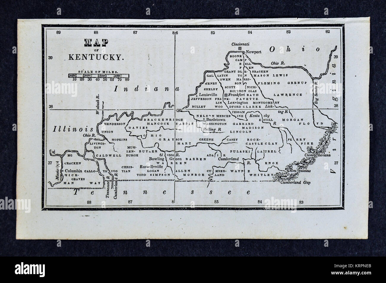 Map of lexington kentucky hi-res stock photography and images - Alamy