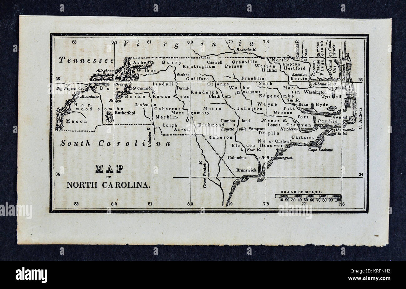 Pamlico sound map hi-res stock photography and images - Alamy