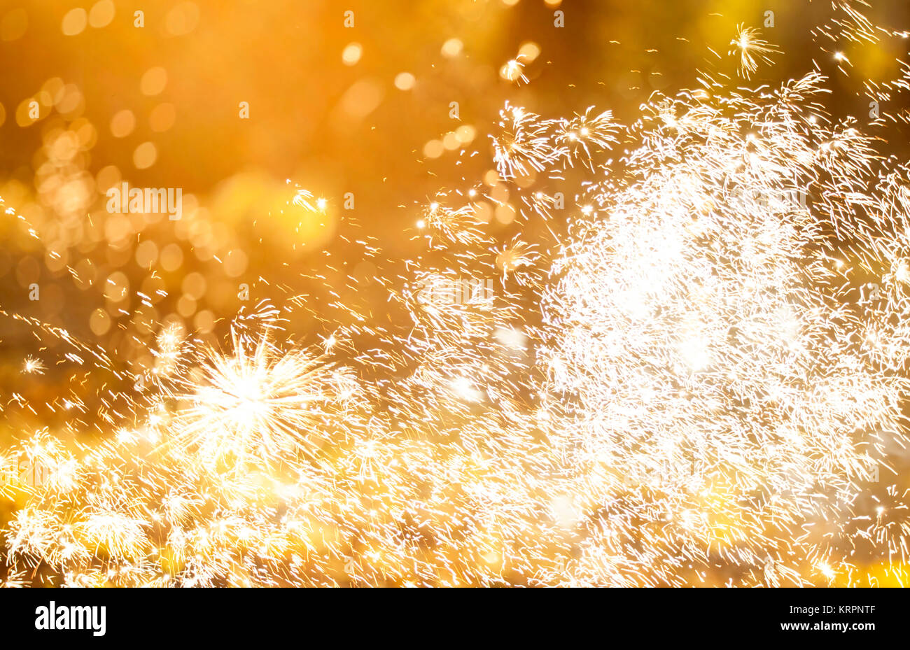 Abstract holiday background with fireworks and stars Stock Photo - Alamy