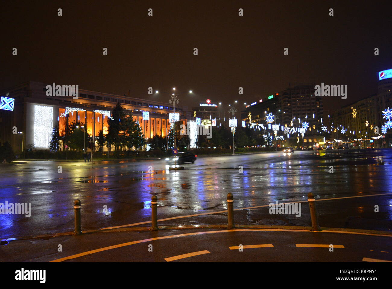 19 December 2017- Bucharest, Romania- Piata Victoriei or the Victory ...