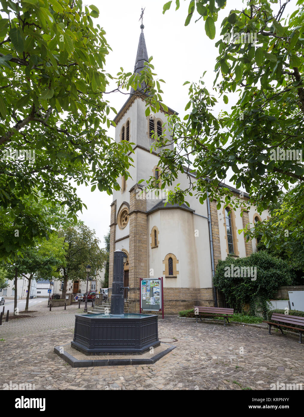 Church in Dommeldange Stock Photo - Alamy