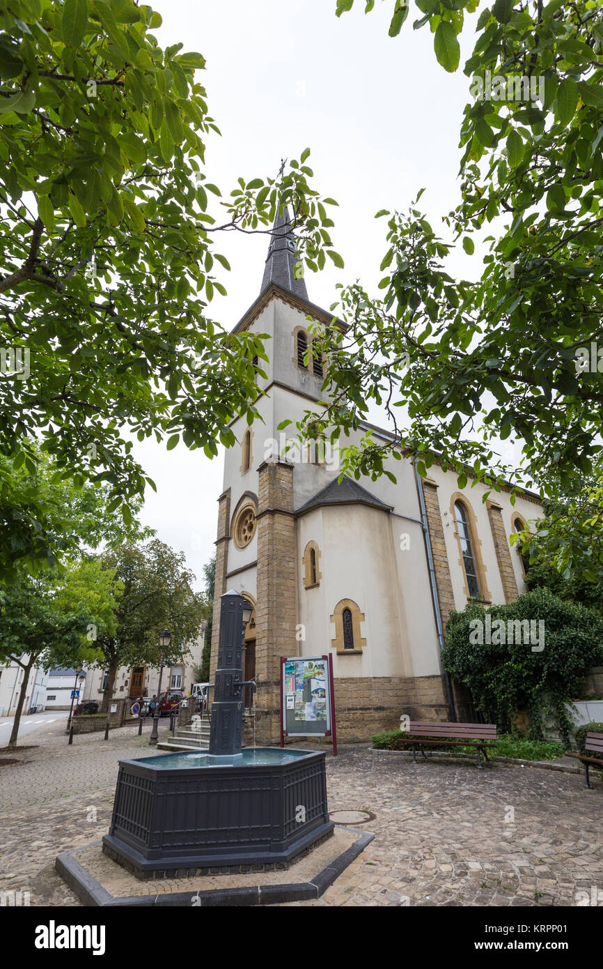 Church in Dommeldange Stock Photo - Alamy