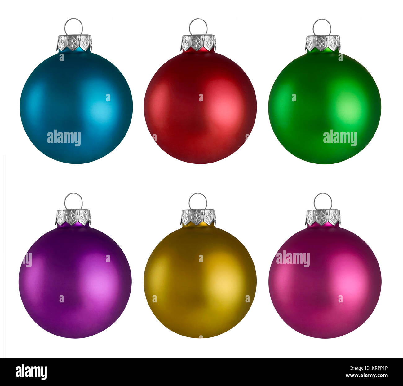 Pink christmas balls in Cut Out Stock Images & Pictures - Alamy