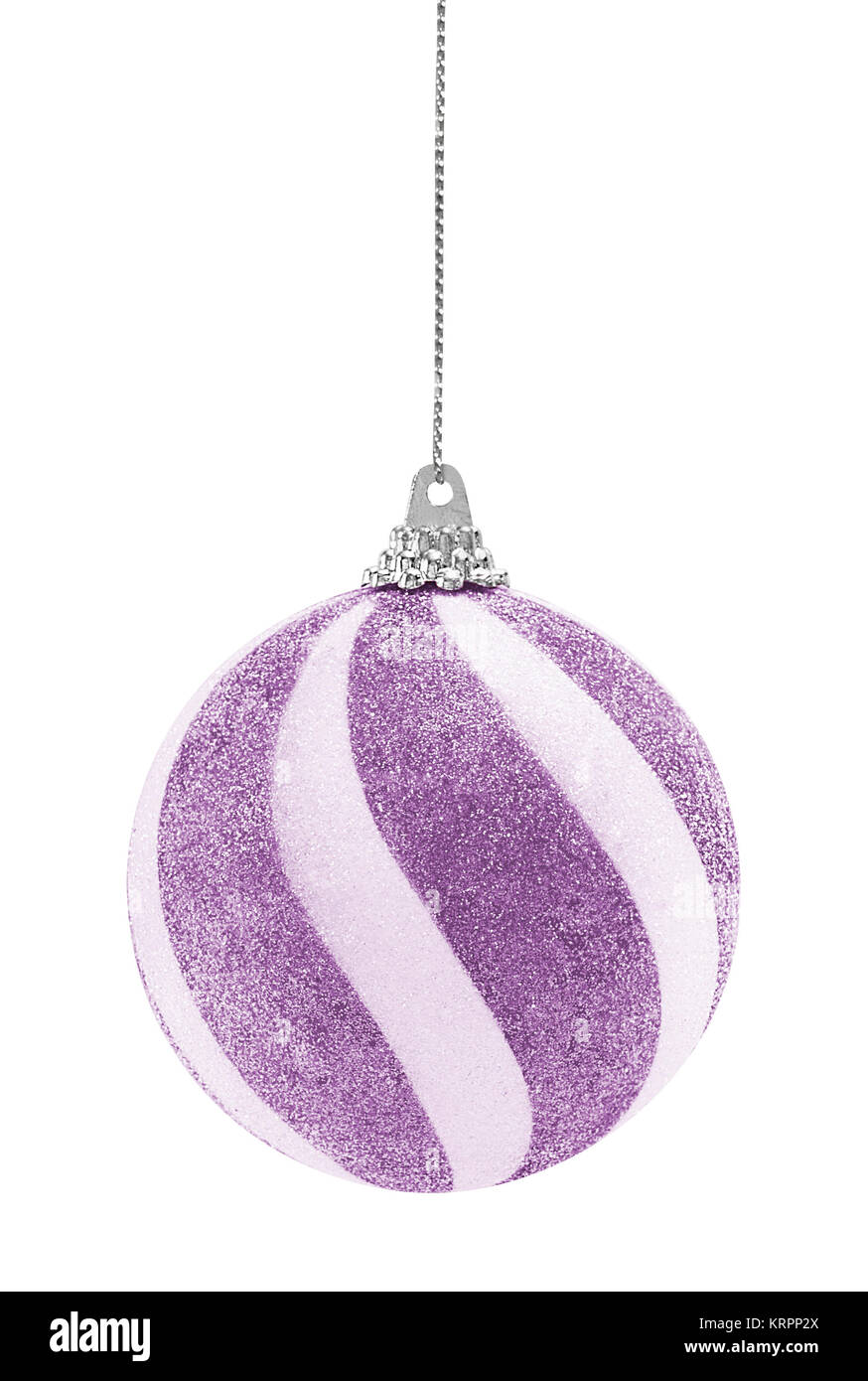 Purple Glitter Christmas Ball Stock Photo - Alamy
