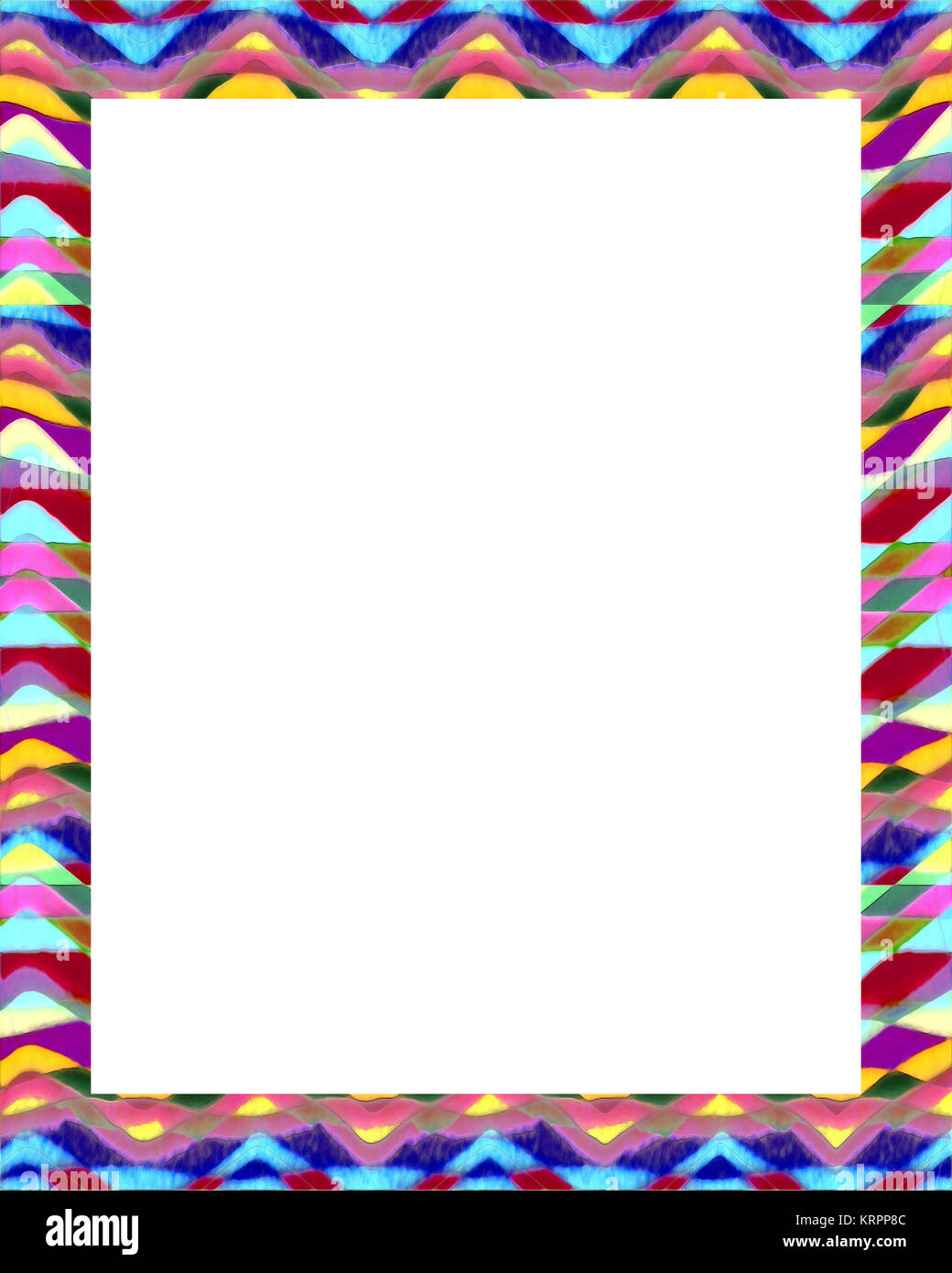 White Frame with Decorated Borders Stock Photo - Alamy