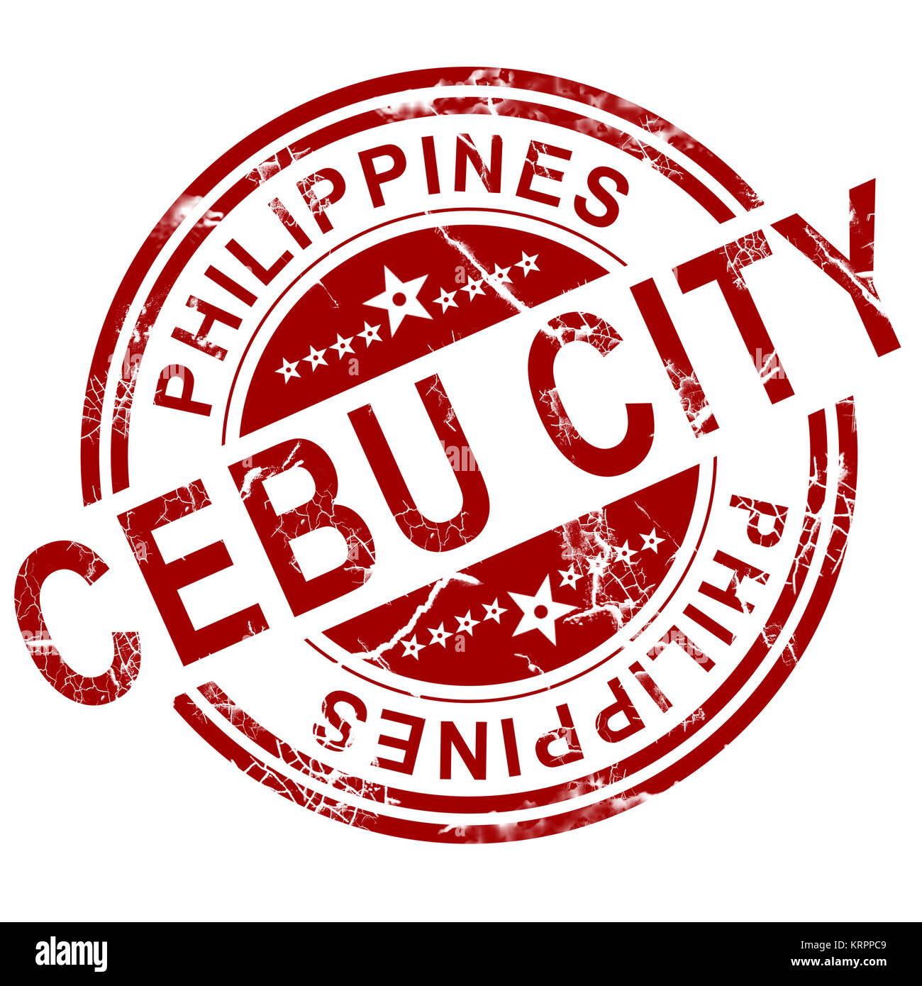Red Cebu stamp Stock Photo - Alamy