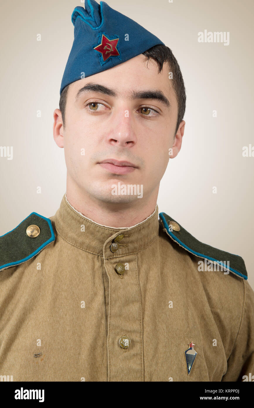 Portrait of an soviet soldier hi-res stock photography and images - Alamy