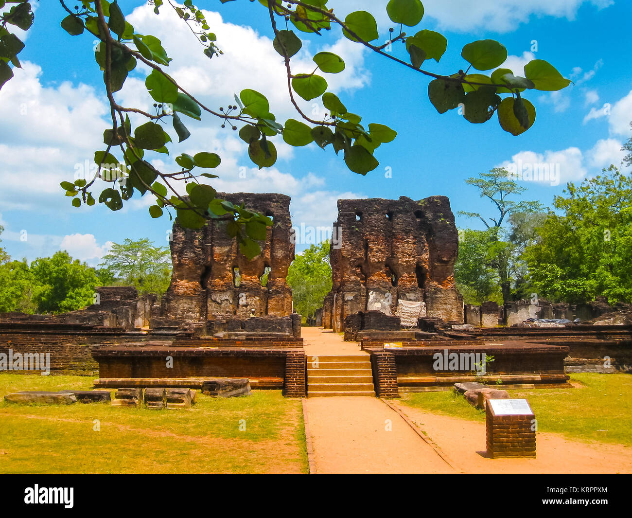The Polonnaruwa temple - medieval capital of Ceylon, UNESCO Stock Photo ...