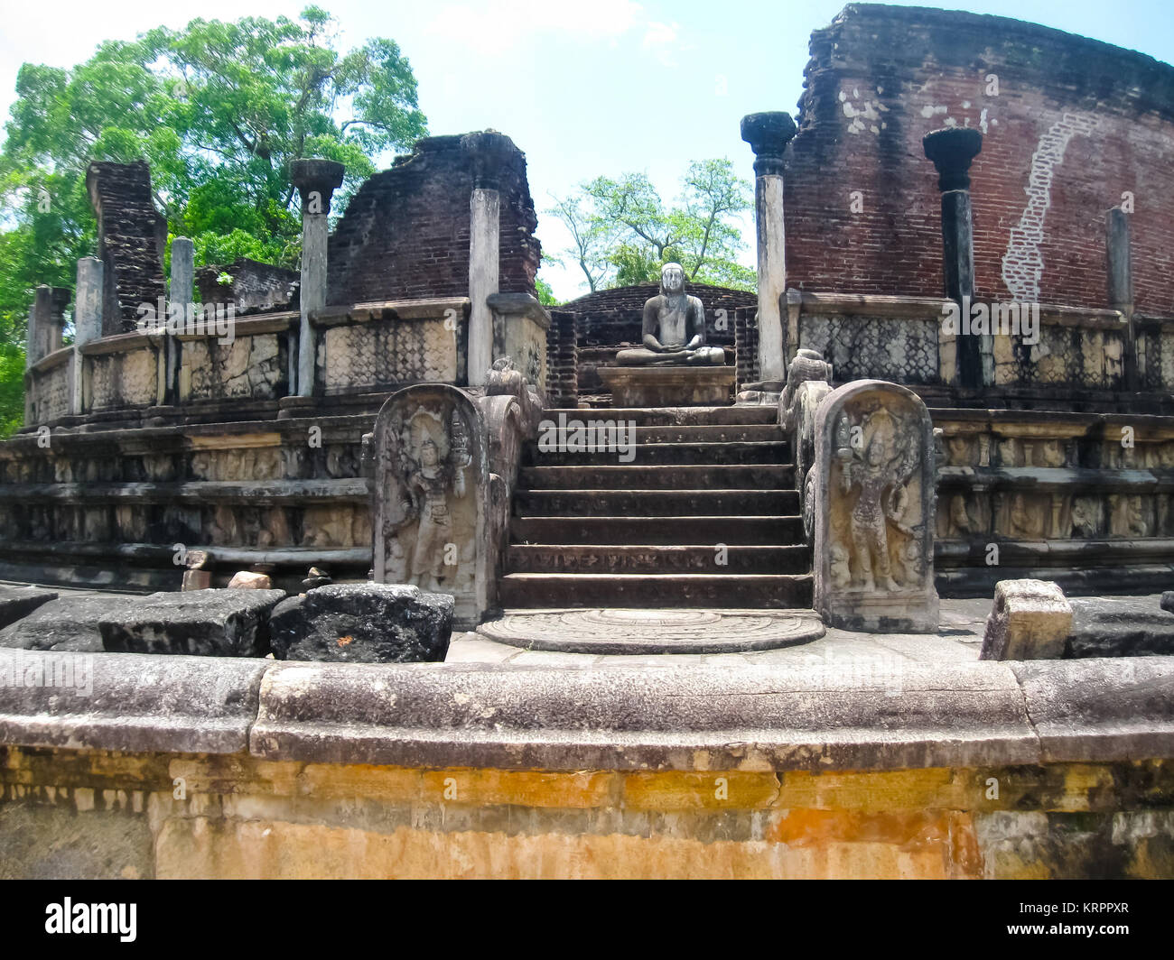 Buddha in Polonnaruwa temple - medieval capital of Ceylon,UNESCO Stock ...