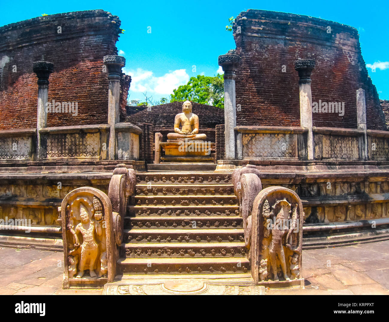 Buddha in Polonnaruwa temple - medieval capital of Ceylon,UNESCO Stock ...