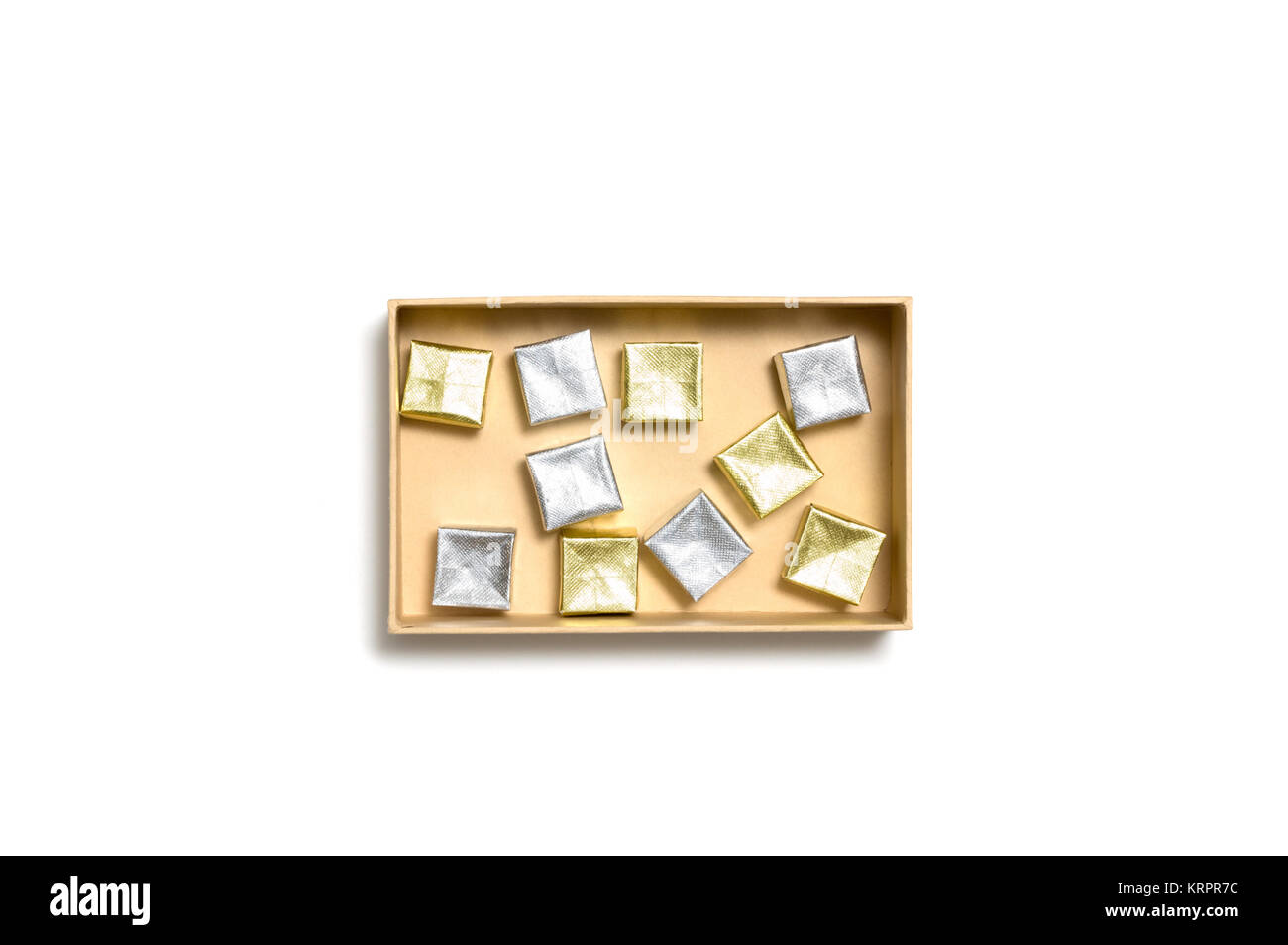 Gift box on white background Stock Photo - Alamy