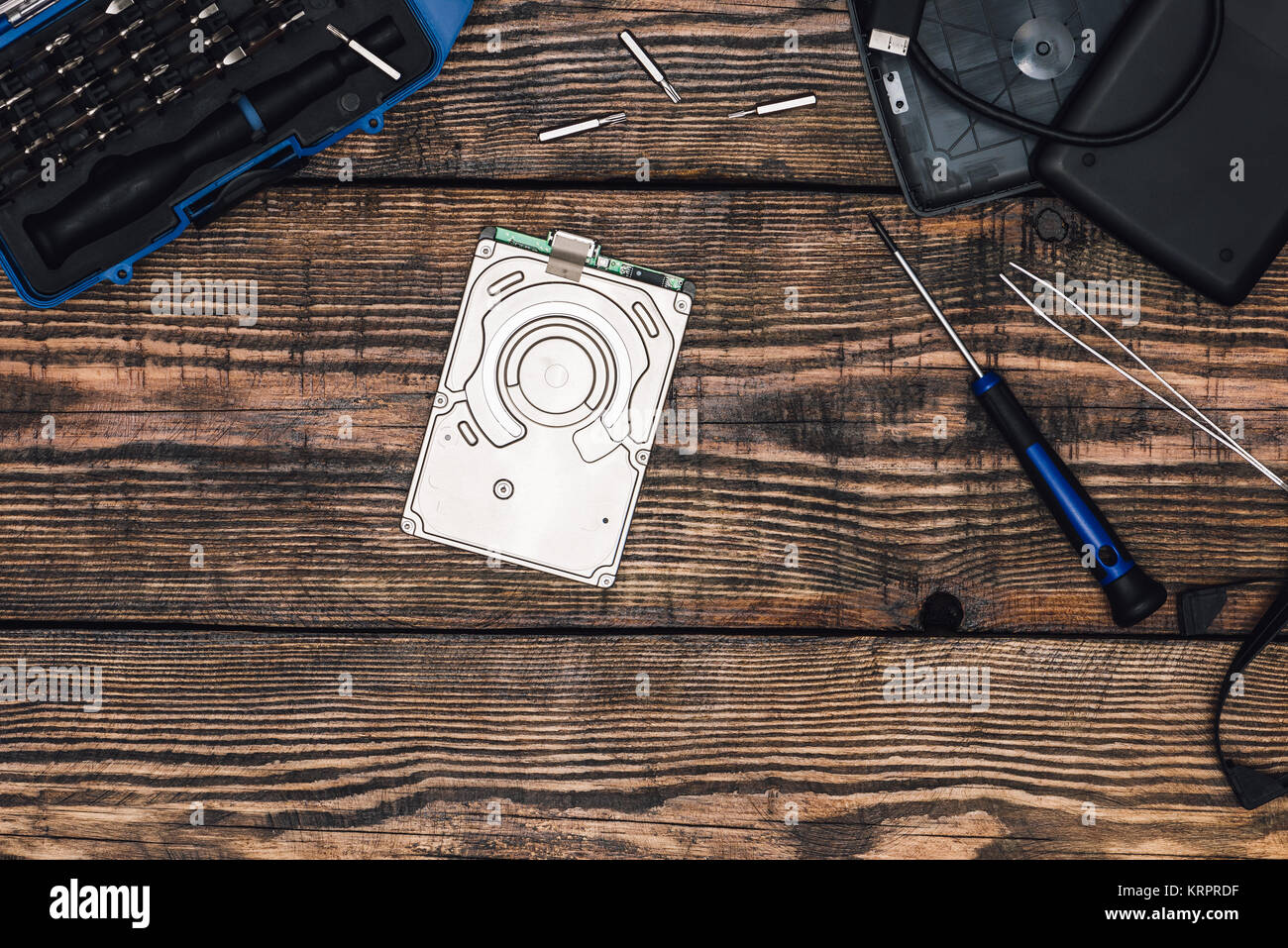 HDD with Screwdriver and Other Tools Stock Photo - Alamy