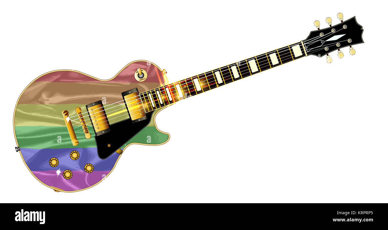 Gay Pride Guitar Stock Photo - Alamy