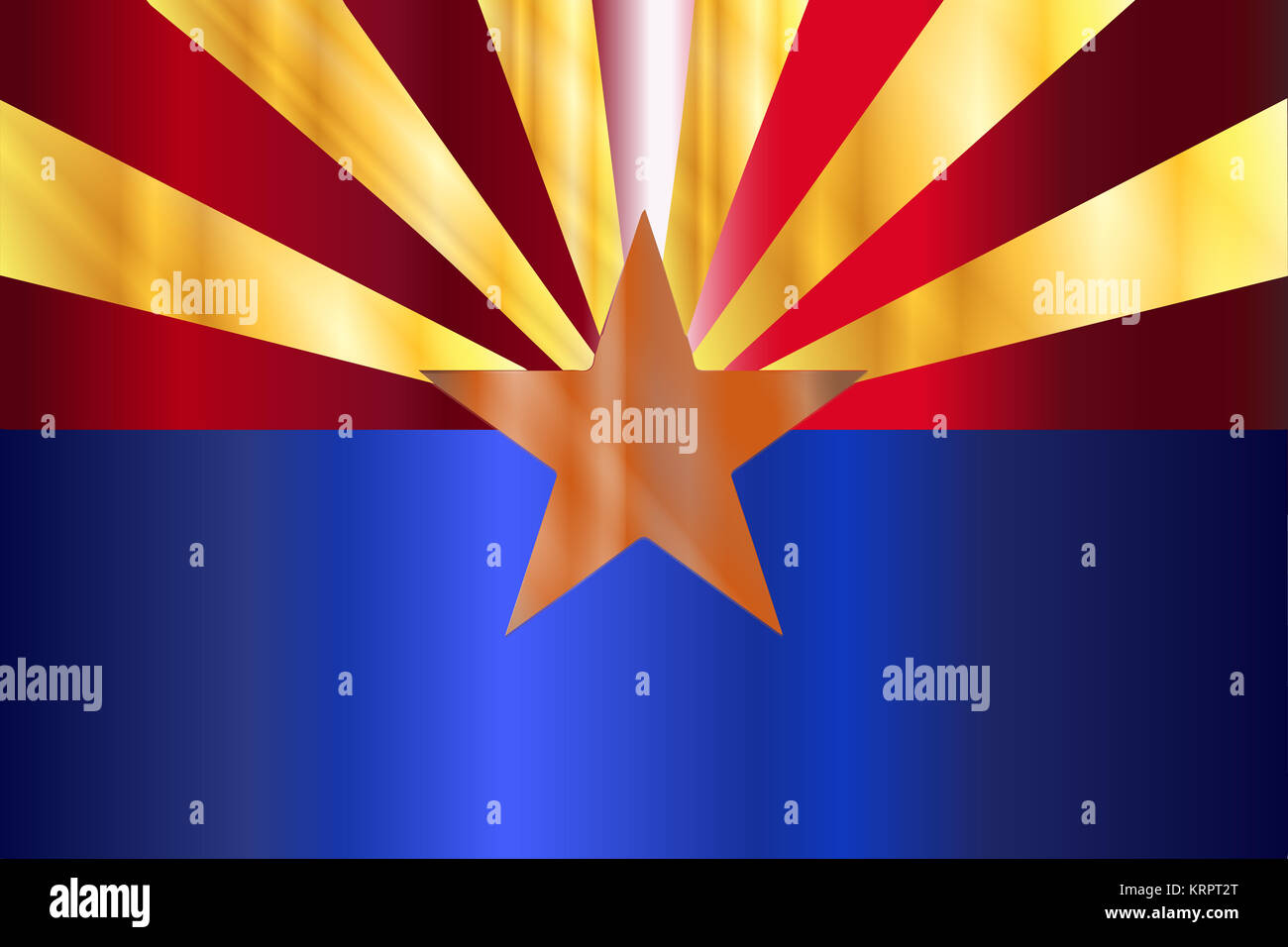 Metal Arizona State Flag Stock Photo - Alamy
