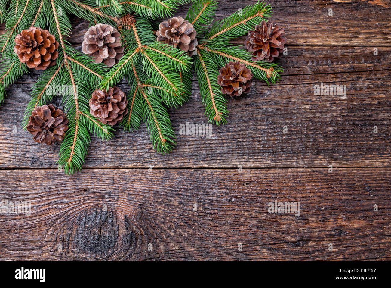 Traditional Christmas background with copy space Stock Photo - Alamy