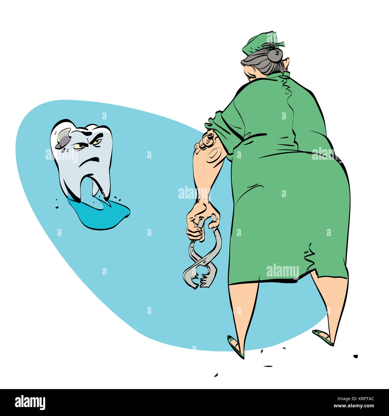 Caries dental comic character hi-res stock photography and images - Alamy