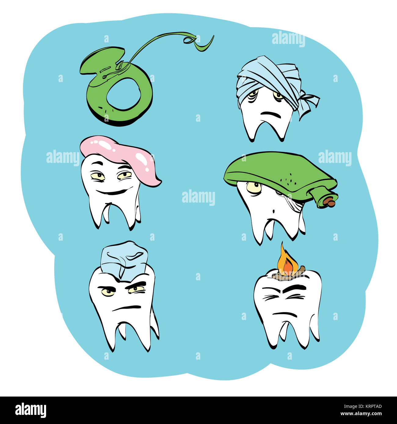 Caries dental comic character hi-res stock photography and images - Alamy